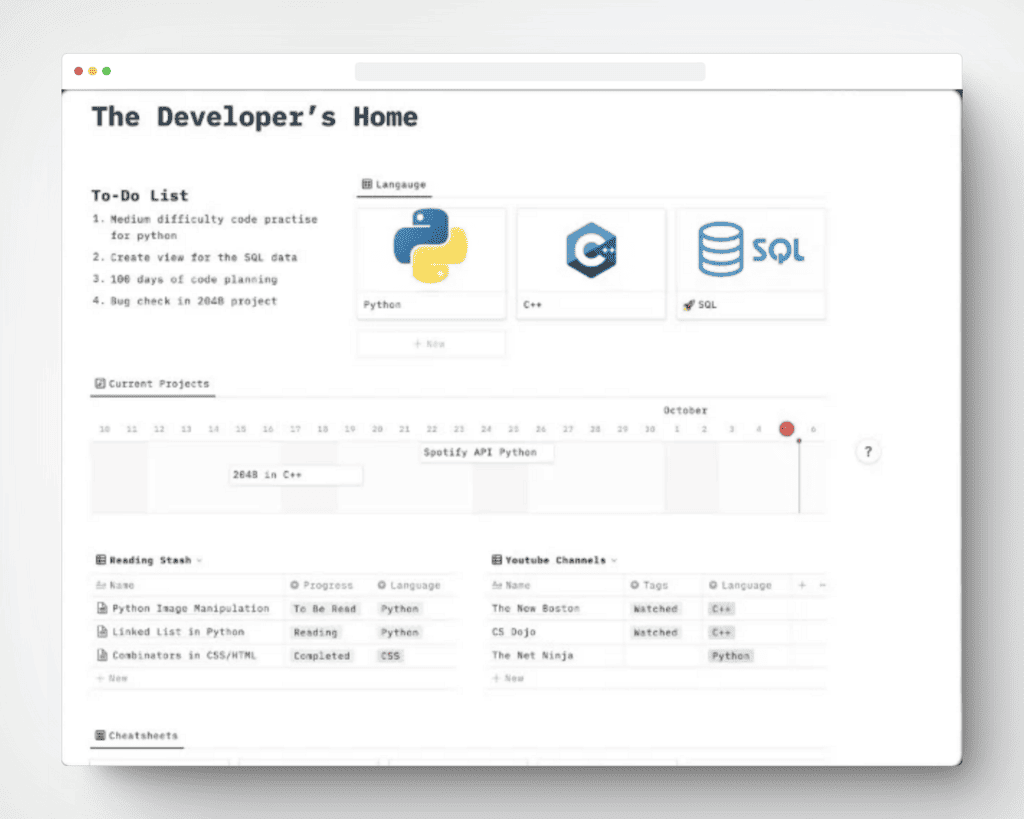 9+ Best Notion Templates for Developers & Programmers